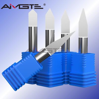 China 6mm Metal Carving Flat Engraving Bit and Router Milling Cutter for Aluminum Iron Copper Steel for sale
