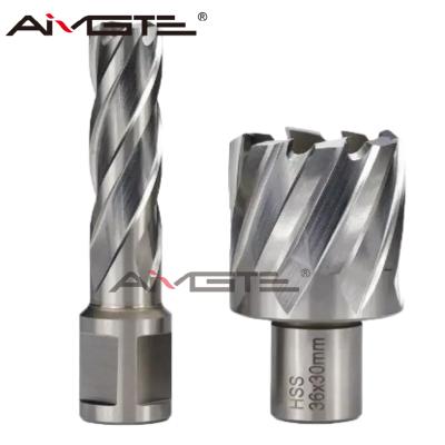 China Hss Annular Cutter Right Angle Shank Core Drill Bit Drills for Steel Plate Mental Drilling for sale