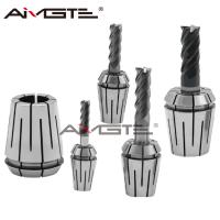 China High-force ER Coolant Spring Collet CNC Milling Machine High-speed Collet Silver 65Mn ER Coolant Collet for sale
