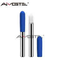 China V Shape Engraving Bit 2 Straight Flute CNC Engraving Chamfering Woodworking Two Straight Slot Radiused Bottom Engraving Bits for sale