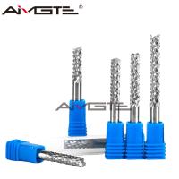 China V Shape Carbide Corn Teeth End Mill with 2 Straight Flutes and Radiused Bottom for CNC Engraving for sale