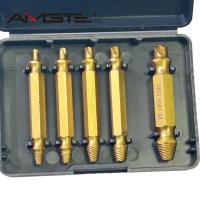 China 5pcs Double Damaged Screw Extractor Double Ended Drill Stripped Screw Demolition Tools Easy to Use Bolt Remover for sale