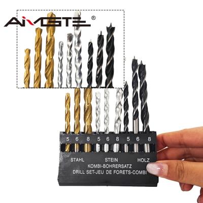 China 9pc 5 6 8mm Hss Twist Drill Bit Set for Steel Metal Drills for sale
