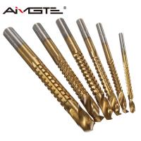 China New Arrive 3-8mm Titanium Coated HSS Serrated Twist Drill for Woodworking Drill Saw Bit for sale