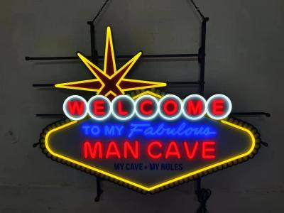 China Custom Logo New Design MAN CAVE  PVC Led Neon Sign for sale