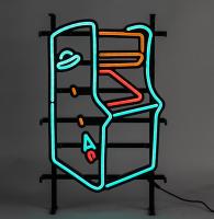 China 45cm Neon Sign Metal Frame 240VAC Blue Gaming Neon Light for sale