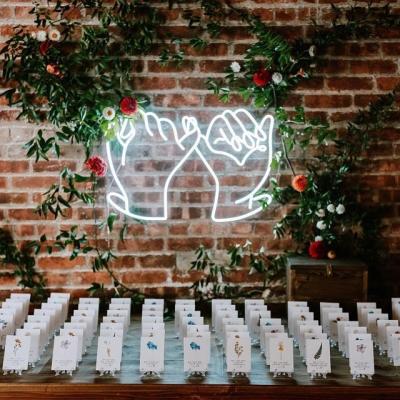 China Silicon 110v Wall Mounted Neon Light Beautiful Neon Sign 65cm for sale