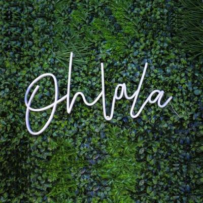 China Rohs Neon Lighted Sign Square Backboard Hanging Neon Sign 15cm 30cm for sale