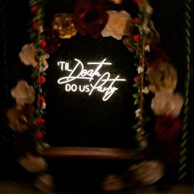 China Love Wedding 120 LEDs Square Neon Lighted Sign 75cm Pink for sale