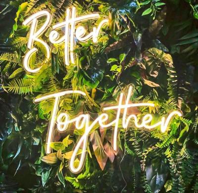 China Better Toether Til Death LED Light Up Custom Neon Open Beer Bar Custom Neon Light Signs for sale