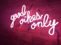 China Realwell Pink Good Vibes Only Neon Sign Wall Decor for Room Bar Shop Restaurant Gift 14