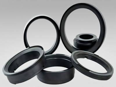 China Pressureless Sintered SSiC Mechanical Seal Rings with 1650°C Max Service Temp Zero Free Silicon and High Purity for sale