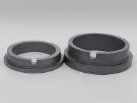 China Pressureless Sintered SSiC Mechanical Seal Rings with 1650°C Max Service Temp Zero Free Silicon and High Purity for sale
