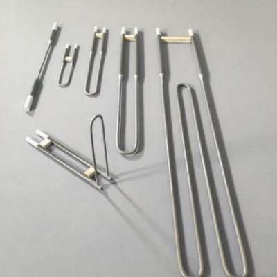 China MoSi2 Heating Elements: Molybdenum Disilicide Heaters with 1800℃ Max Service Temp, Self-Protecting Oxidation Resistance, and High Power Density for sale