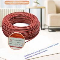 China Carbon Fiber Silicone Insulated Underfloor Heating Cable 12K 33ohm Heating Blanket Wire for sale