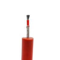 China Extra High Voltage Cable High-Temp Shielded Cable 60KV DC Red Silicone Braided Cable for sale