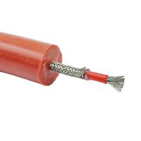 China Extra High Voltage Cable High-Temp Shielded Cable 60KV DC Red Silicone Braided Cable for sale