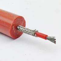 China Extra High Voltage Cable High-Temp Shielded Cable 60KV DC Red Silicone Braided Cable for sale