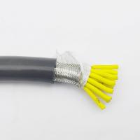 China Dingzun 14-core Tinned Copper Silicone Insulated Silver-plated Copper Shielded Cable (14*1mm² Yellow Core Black Sheath) for sale