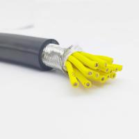 China Dingzun 14-core Tinned Copper Silicone Insulated Silver-plated Copper Shielded Cable (14*1mm² Yellow Core Black Sheath) for sale