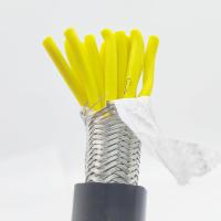 China Dingzun 14-core Tinned Copper Silicone Insulated Silver-plated Copper Shielded Cable (14*1mm² Yellow Core Black Sheath) for sale