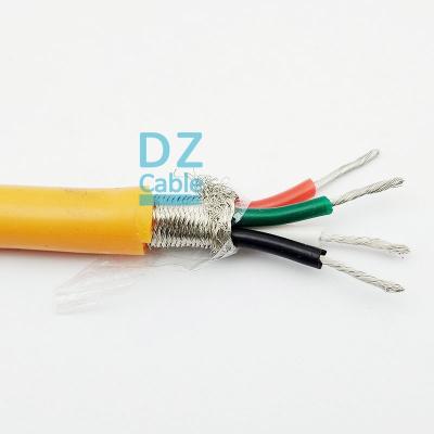 China Multicore Screened Braiding Flexible Silicone Cable Heat 180 Orange | EWKF-C 4 Cores 0.75mm² for sale