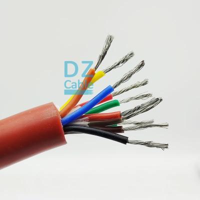 China Flexible Silicone Red Unshielded Cable Multicore Cables TC/SiR/SiR 10x1.5 Rated 300/500V for sale