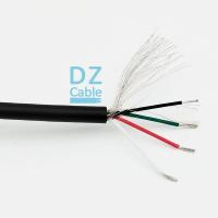 China Multicore Shielded Cable 4x28AWG with TCWS Spiral Shield and TPU Sheath for High Temperature Applications for sale