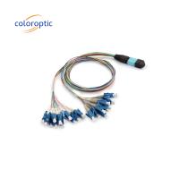 China MTP MPO Hydra Patch Cord OM3 OM4 24 Fiber Multimode Simplex Duplex for sale