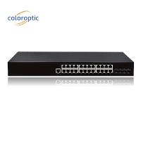 China 24 Port Gigabit PoE Switch with 4 10GE SFP Ports Managed L3 128Gbps for sale