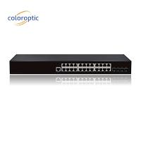 China Layer 2 Managed PoE Switch 24 Ports 10/100/1000M 4GE SFP 56Gbps Bandwidth for sale