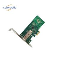 China Gigabit Infiniband PCIe Card Single Port SFP Optical NIC Intel I350AM2 1W for sale