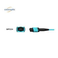 China 12 Core MPO Patch Cord OM3 G652D Fiber Optic Cable 1m Durability 1000 Times for sale