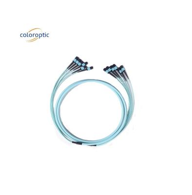 China 12 Core MPO Patch Cord OM3 G652D Fiber Optic Cable 1m Durability 1000 Times for sale