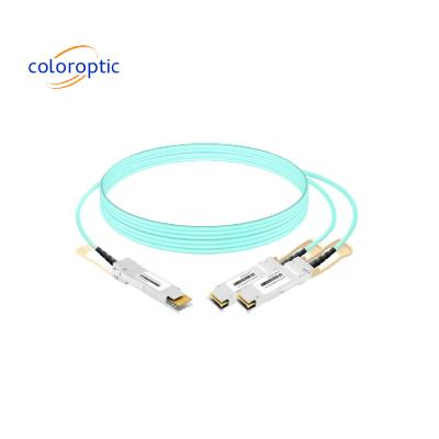China Color Optic CO-1X1CP AOC DAC Cable 400G OSFP to 2x200G QSFP56 3m for sale