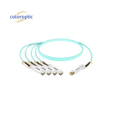 China Aluminum Alloy AOC DAC Cable 40G QSFP+ to 4x10G SFP+ 3m for Ethernet Links for sale
