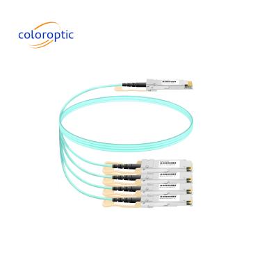 China 40G QSFP+ to 4x10G SFP+ Active Optical Cable Breakout MSA Compliant 3m to 100m for sale