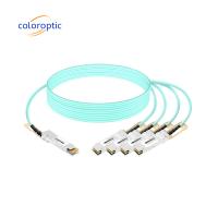 China 400G QSFP-DD to 4x100G QSFP28 Active Optical Breakout Cable 3m for Ethernet InfiniBand for sale