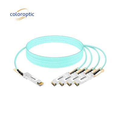 China 400G QSFP-DD to 4x100G QSFP28 Active Optical Breakout Cable 3m for Ethernet InfiniBand for sale