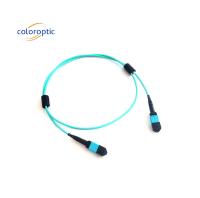 China MTP MPO 12 Fibre Patch Cable OM3 50/125 M400 Series US Conec 3mm for sale