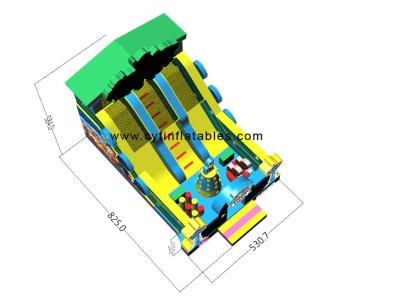 China 8x5M Paw Patrol Inflatable Dry Slide Outdoor Bounce House Combo For Children for sale
