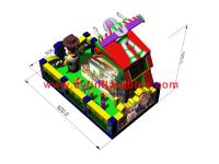 China 5×9M 0.55mm Pvc Inflatable Jumping Castle Disney Theme Combo Outdoor Bouncer for sale