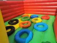 China 0.55mm PVC Outdoor Obstacle Course 7x23M Giant Sport Interactive Game for sale