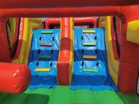 China 0.55mm PVC Outdoor Obstacle Course 7x23M Giant Sport Interactive Game for sale