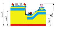 China Commerical Animals Funpark Inflatable Bouncer Combo 9x10M Plato 0.55mm PVC For Kids for sale