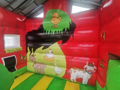 China Farm Theme 18OZ PVC Inflatable Bounce House Combo Digital Printing for sale