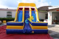 China Colorful 0.55mm Plato PVC Inflatable Dry Slide For Outdoor Flame Retardant for sale