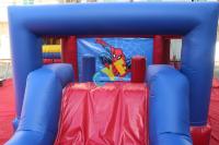 China Popular Unique Design spiderman Inflatable PVC Castle Slide Combo Bounce House Jumping Castle with Slide For Kids Play for sale
