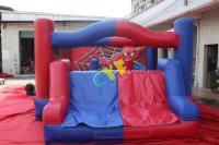 China Popular Unique Design spiderman Inflatable PVC Castle Slide Combo Bounce House Jumping Castle with Slide For Kids Play for sale