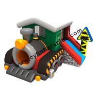 China Commercial PVC Material Inflatable Bounce House Train Inflatable Jumping Blow Up Castle Backyard For Sale for sale